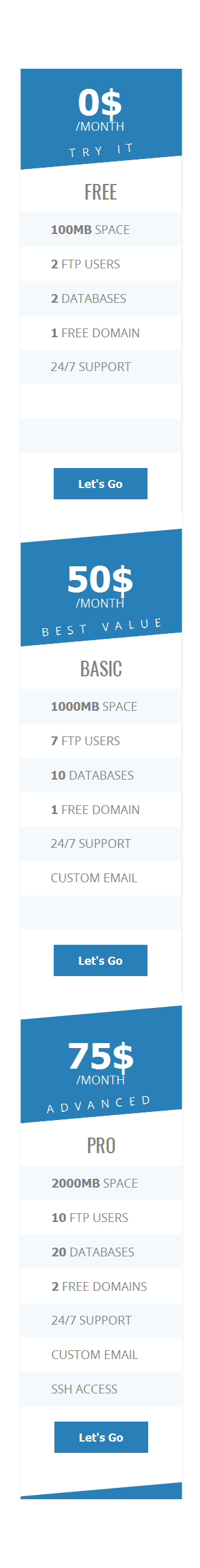 Slope - Flat Pricing Table by MondayFlight | CodeCanyon